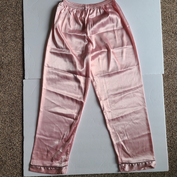 Pajamas | Xxl Pink Black Striped Cuff Silky Pajama Pants Cozy Soft ...